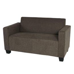 MCW 2er Sofa Couch Moncalieri Loungesofa Stoff/Textil ~ braun