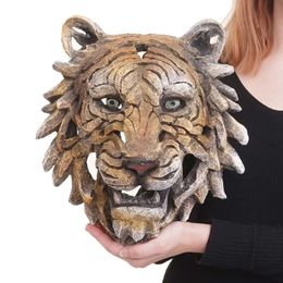 Deko Schädel MCW-H41, Wanddeko Kopf Trophäe, Polyresin Indoor Outdoor ~ Tigerkopf 35cm