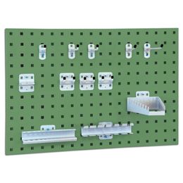 BRB System-Lochplatte mit Haken- und Halter-Set, resedagr&uuml;n