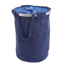 Wäschesammler MCW-C34, Laundry Wäschekorb Wäschesack Wäschebehälter mit Kordelzug, Henkel 55x39cm 65l ~ cord blau