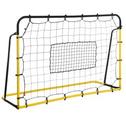 HOMCOM Fußballnetz für mehrere Ballsportarten gelb, schwarz 184 x 63 x 123 cm (BxTxH)
