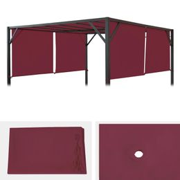 MCW Ersatzbezug für Dach Pergola Pavillon Beja 4x4m ~ bordeaux-rot