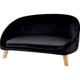 Dynamic24 Hundesofa 84cm schwarz Couch Hundecouch Sofa Hunde Hundebett Schlafplatz Bett