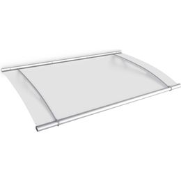 Gutta Typ L Pultvordach Edelstahl, 150 x 95 cm, satiniert wei&szlig;