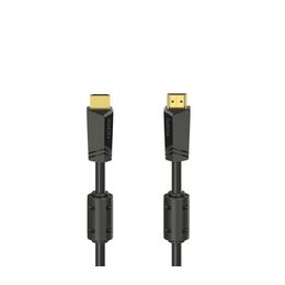 Hama High Speed HDMI™-Kabel, Stecker - Stecker, 4K, 10m vergoldet HDMI-Kabel, HDMI, (1000 cm), Ethernet HDMI™-Kabel, schwarz