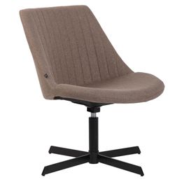 CLP Lounger Granby I 360 Grad Drehbarer Relax Sessel Mit Stoffbezug I Ergonomisches Design Mit Bodenschonern I Polsterstuhl Mit R&uuml;ckenlehne