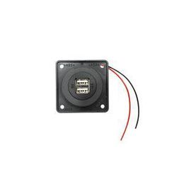 Berker Wandsteckdose INTEGRO 2x USB B&uuml;ndige Montage 2.5A 12V Schwarz - 926022505