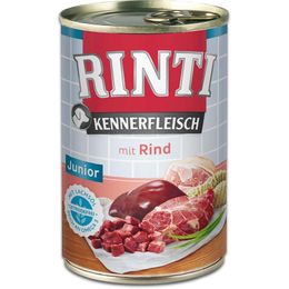 Rinti Dose Kennerfleisch Junior Rind 12 x 400g Hundefutter