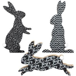 PAPIERDRACHEN Dekofigur Osterdeko aus Holz - Holzaufsteller Hase
