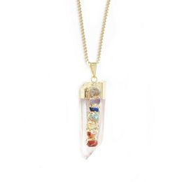Crystal and Sage Jewelry Kette mit Anhänger Chakra Bergkristall Halskette
