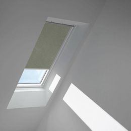Velux Verdunkelungsrollo Olivebeige gepunktet 4575, C02, Aluminiumschiene,GGU,Manuell,Velux