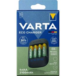 Varta Eco Charger Batterie-Ladegerät, schwarz