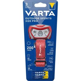 Varta Kopflampe Varta Outdoor Sports H20 Pro inkl. 3xAAA Batterien, schwarz|weiß