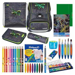 Herlitz Schulranzen Set Loop Plus 14-teilig Special Edition 2024 Jungen Dragon Tale