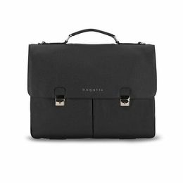 Bugatti Valencia Aktentasche XL Leder 3-Hauptfächer 43 cm Laptopfach black