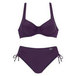 Lascana Set: Bügel-Bikini 'Annelie' lila Gr. 36 Cup B. Mit Bügel