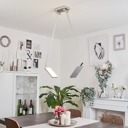 hofstein Anneau Deckenleuchte LED Chrom, Silber, 2-flammig