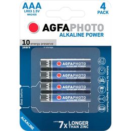 Agfaphoto 4er Pack Platinum Batterie, LR03 (1,5 V, 4 St), weiß