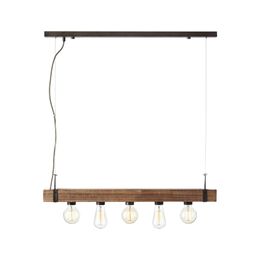 Brilliant Lampe Woodhill Pendelleuchte 5flg antik/schwarz 5x A60, E27, 30W, g.f. Normallampen n. ent. In der H&ouml;he einstellbar F&uuml;r LED-Leuchtmittel geeignet