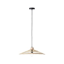 Brilliant Pirae Pendelleuchte 1flg schwarz/natur Innenleuchten,Pendelleuchten 1x A60, E27, 40W, geeignet f&uuml;r Normallampen (nicht enthalten) In der H&ouml;he einstellbar / Kabel k&uuml;rzbar