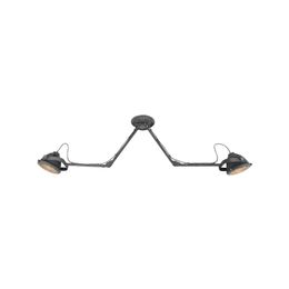 Brilliant Lampe Carmen Deckenspot 2flg grau Beton 2x A60, E27, 40W, geeignet für Normallampen (nicht enthalten) Köpfe schwenkbar