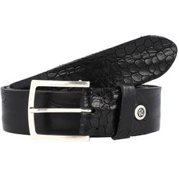 b.belt G&uuml;rtel 'Bela' Herren Gr&ouml;&szlig;e 95 schwarz / silber