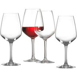 Ritzenhoff & Breker Ritzenhoff & Breker Rotweinglas Mambo, Kristallglas, 4-teilig, 500 ml, weiß