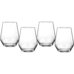Ritzenhoff & Breker Ritzenhoff & Breker Longdrinkglas Mambo, Kristallglas, 4-teilig, 400 ml, weiß
