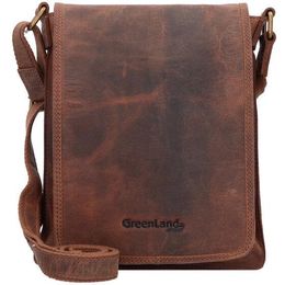 GreenLand Nature Montenegro Umhängetasche Leder 24 cm braun