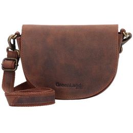 GreenLand Nature Montenegro Umhängetasche Leder 12 cm braun