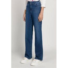Gina Laura Regular-fit-Jeans Jeans High Waist ausgestelltes Bein 5-Pocket-Form
