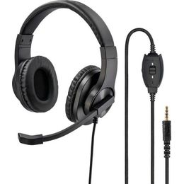 Hama PC-Office-Headset "HS-P350", Stereo, Schwarz Headset, schwarz