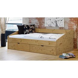 Betten Duscher Bett Dänemark Bett mit Bettkasten 90x200 cm Kiefer gelaugt geölt