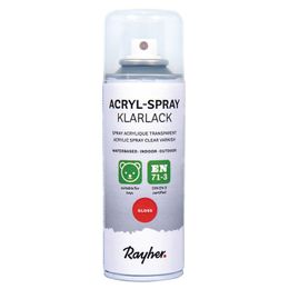 Rayher Arcryl-Spray Klarlack, glänzend, wasserbasierend, 200 ml