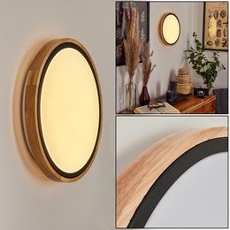 hofstein Corinto Wandleuchte LED Naturfarben, Schwarz, 1-flammig