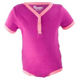 divata Kurzarmbody Kurzarm Baby Body mit Henley-Ausschnitt