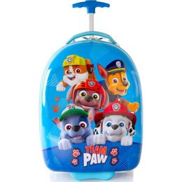 Heys Kinderkoffer Paw Patrol, Blau, 2 Rollen, Kindertrolley Kinderreisegepäck Handgepäck-Koffer in runder Form, blau