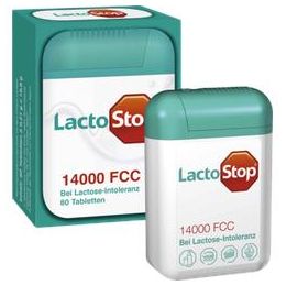 Hübner Lactostop 14.000 FCC Tabletten Spender 80 St