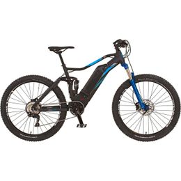 Prophete E-Bike Graveler e8000, 10 Gang Shimano Deore XT Schaltwerk, Kettenschaltung, Mittelmotor, 614 Wh Akku, Pedelec, Elektrofahrrad für Damen u. Herren, MTB, Mountainbike, schwarz