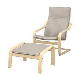 IKEA POÄNG Sessel und Hocker