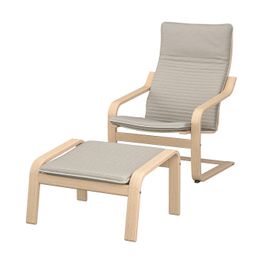 IKEA POÄNG Sessel und Hocker