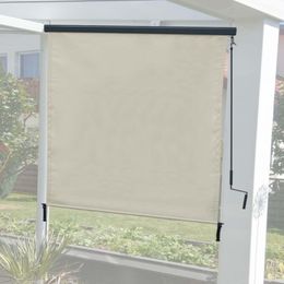 Vertikalmarkise MCW-F42, Senkrechtmarkise Sichtschutz Au&szlig;enrollo Rollo, UV-Schutz 50 Stoff ~ 250x180cm, creme-beige
