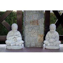 JVmoebel Skulptur Buddha Skulptur in Steinoptik. Skulptur für Garten und Wohnbereich