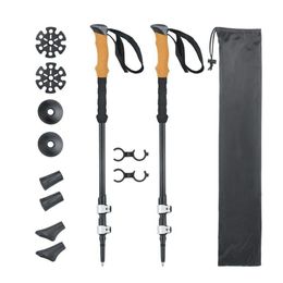 cwonlineshop Nordic-Walking-Stöcke 2 Stk Wanderstöcke Damen und Herren Wanderstöcke Antischock Teleskop (Packung-Set