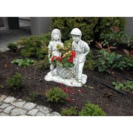 JVmoebel Skulptur Blumenkübel Pflanz Kübel Dekoration Figur Garten Vasen
