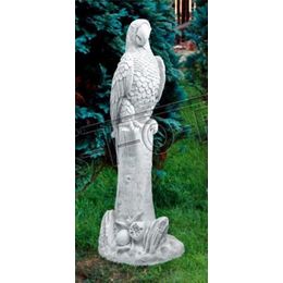 JVmoebel Skulptur Garten Dekoration Papagei Terrasse Stein Figuren Figur Deko Statue