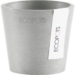Ecopots Blumentopf AMSTERDAM Mini White Grey, BxTxH: 8x8x7 cm, grau|weiß