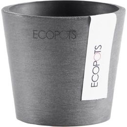 Ecopots Blumentopf AMSTERDAM Mini Grey, BxTxH: 8x8x7 cm, grau