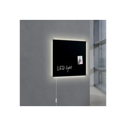 Sigel Magnettafel, Sigel GL400 Glas Magnetboard LED Beleuchtung 48x48 Magnettafel Board