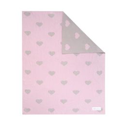 Kindsgut Babydecke HERZEN (80x100) in rosa